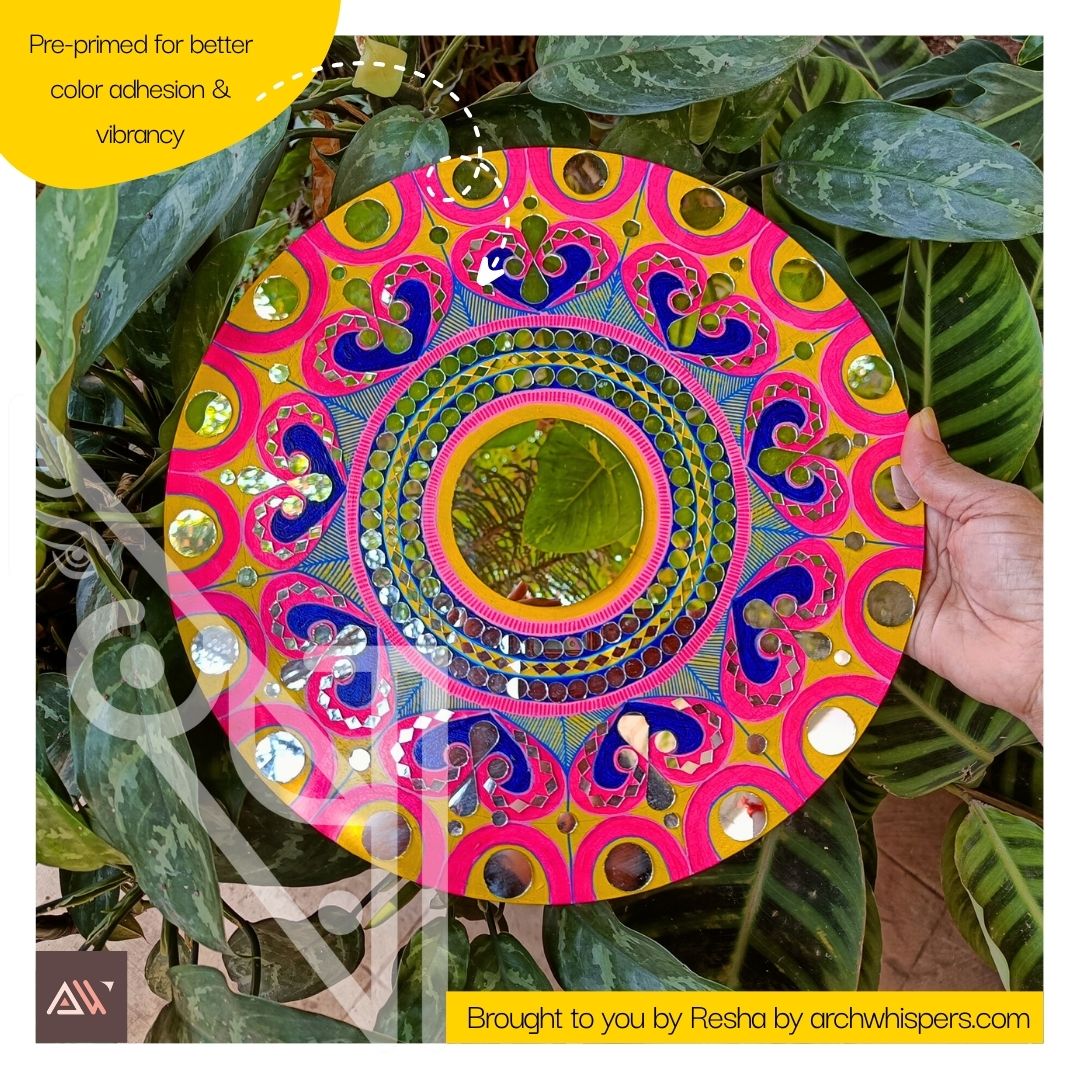 The Neon Bloom - 12" - Neon Yellow & Pink Wall Decor Panel - Archwhispers